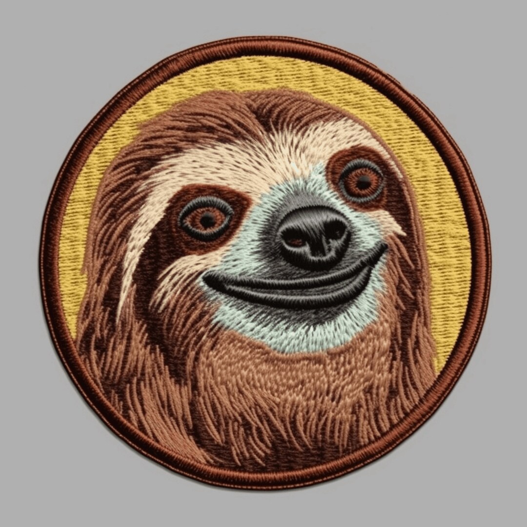 Sloth Patch Iron-on/sew-on Applique for Vest Jacket Denim Clothing ...
