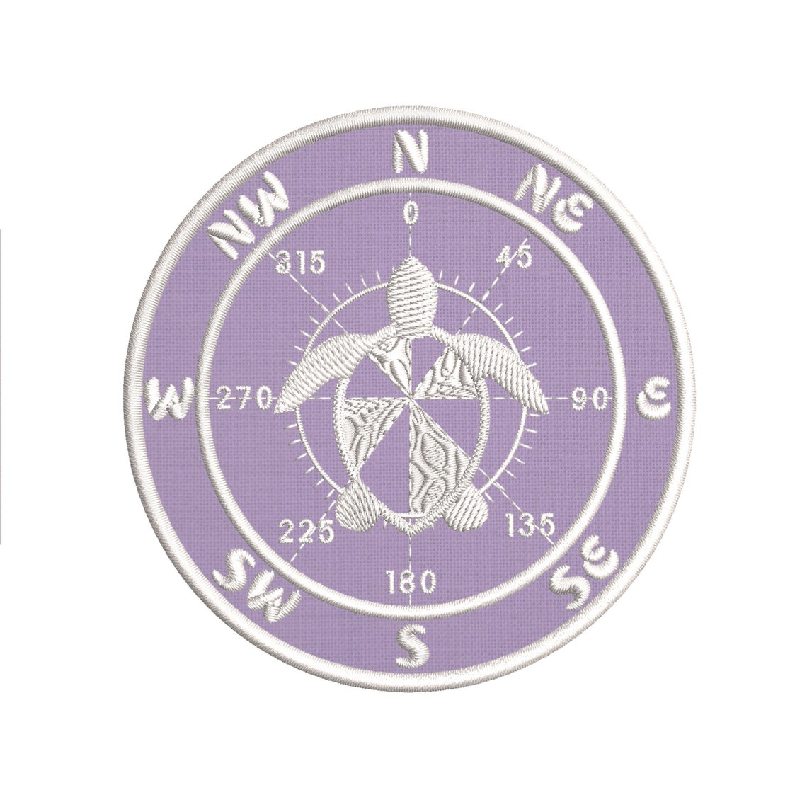 Compass Turtle 3.5 Embroidered Iron-on/sew-on Custom - Etsy