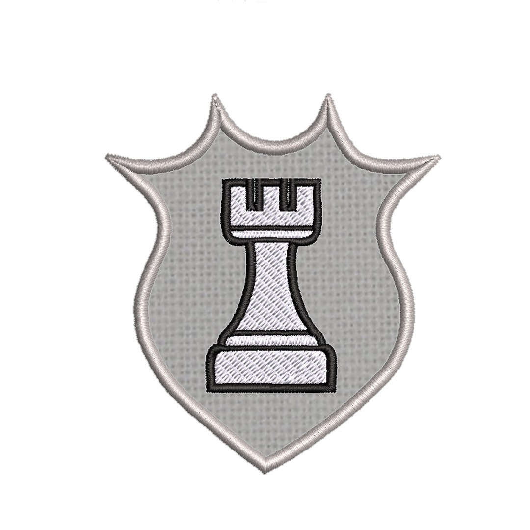 White Rook Chess Piece Patch Embroidered Iron-on/sew-on Custom Applique ...