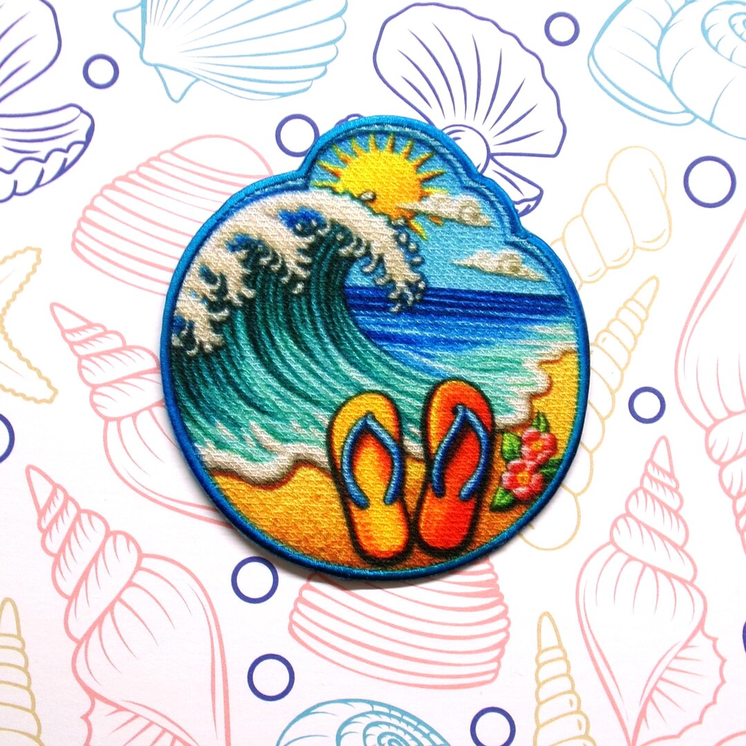 Flip Flop Patch Iron-on/sew-on Custom Applique Vest Jacket Denim ...