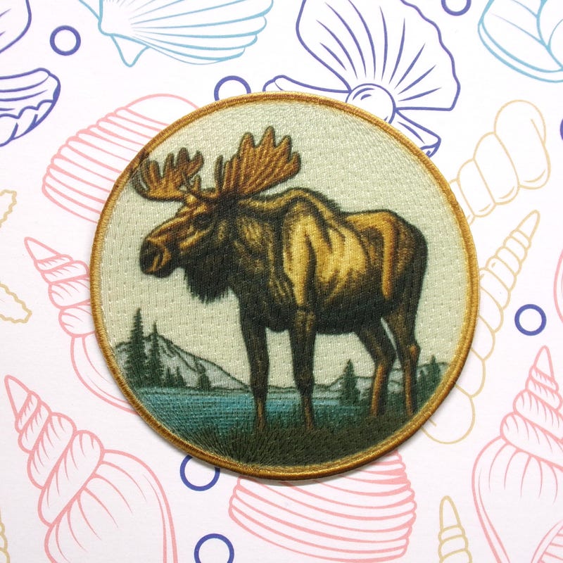 Moose Applique - Etsy
