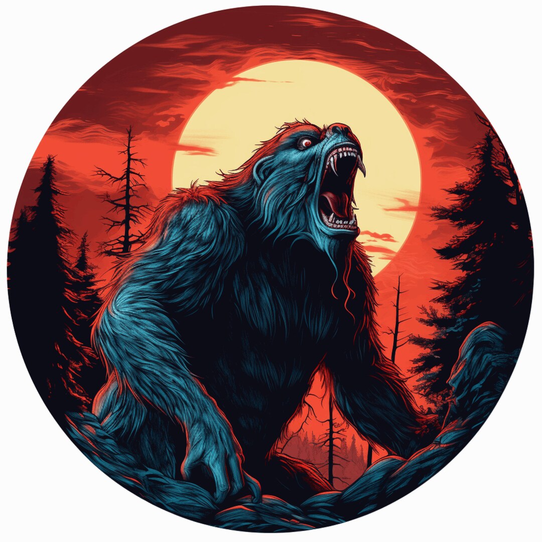 Werewolf Sticker Decal, Waterproof Vinyl Cryptid Sticker, Water Bottle ...