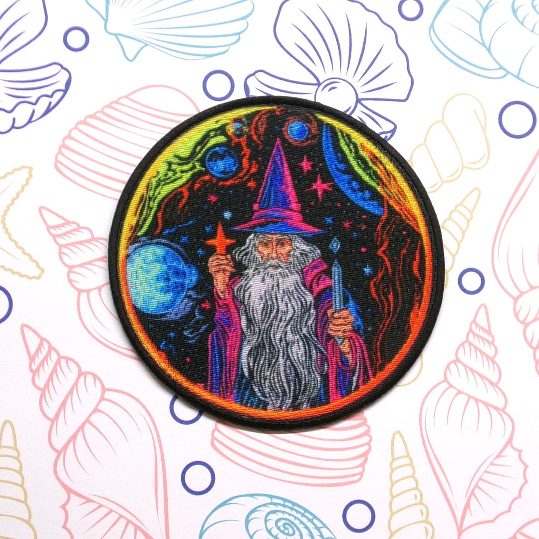 Wizard Patch Iron-on/sew-on Applique for Vest Jacket Clothing Backpack ...