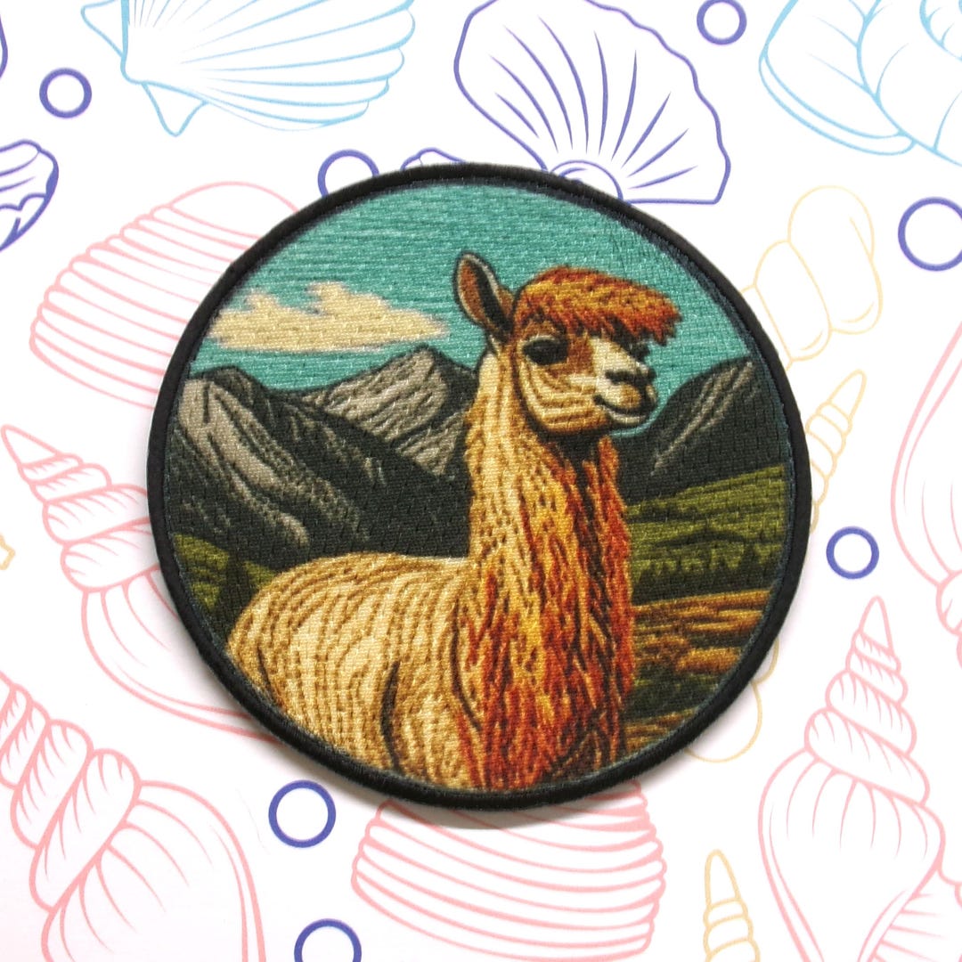 Llama Patch Iron-on/sew-on Applique for Vest Jacket Clothes Backpack ...