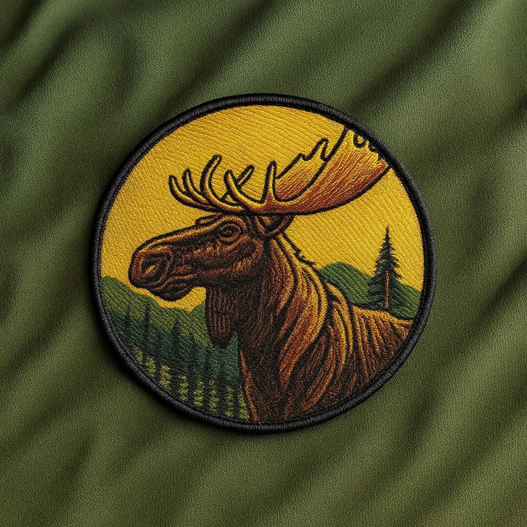 Moose Patch/iron-on Patch/wild Animal Badge National Park Nature ...