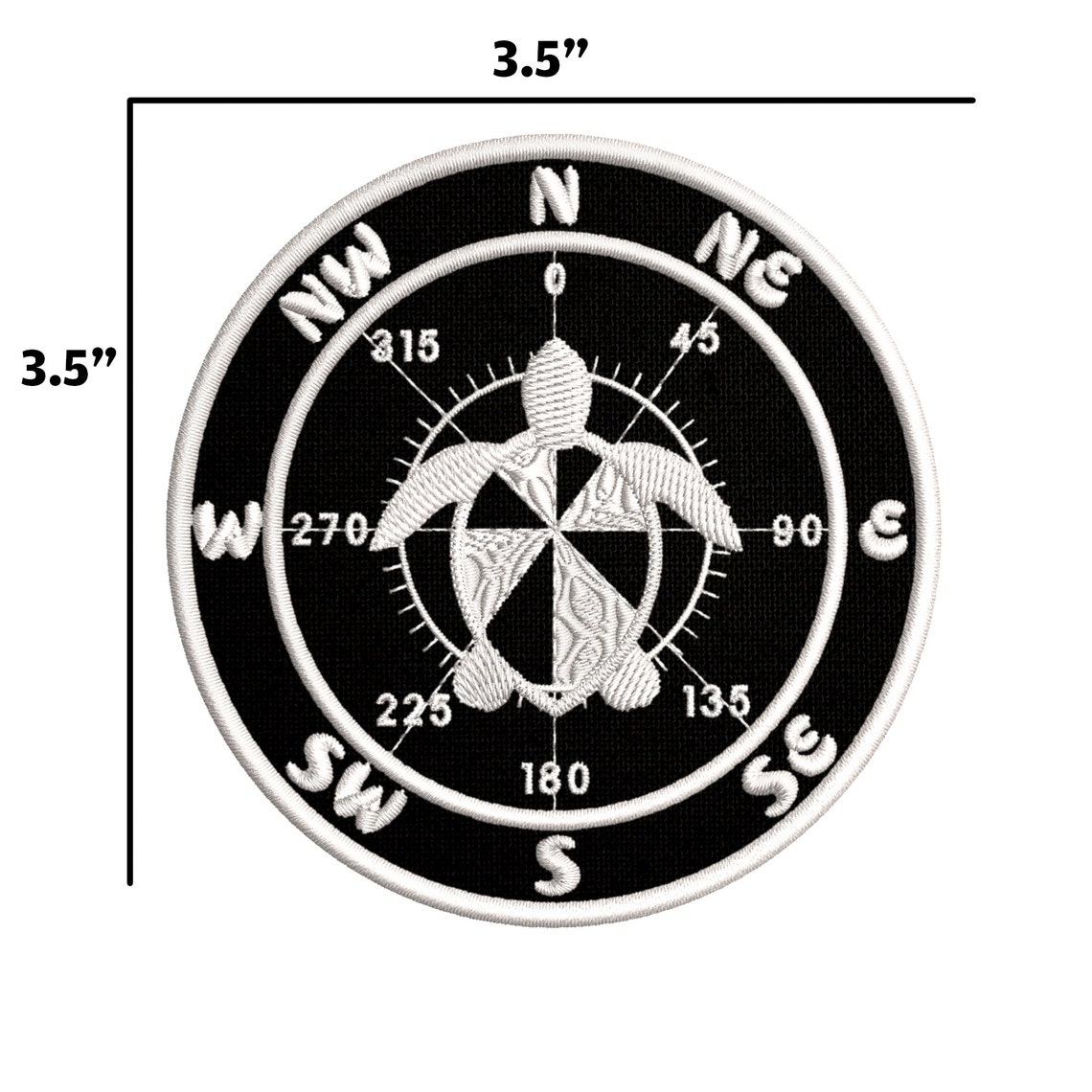 Compass Turtle 3.5 Embroidered Iron-on/sew-on Custom - Etsy