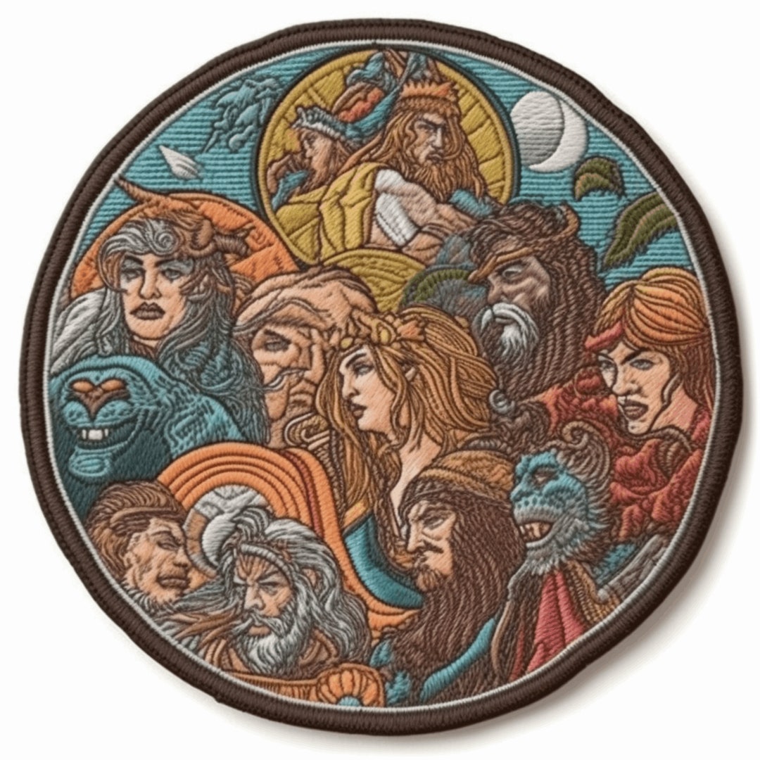 Ancient Gods Patch Iron-on/sew-on Custom Applique for Vest Jacket Denim ...