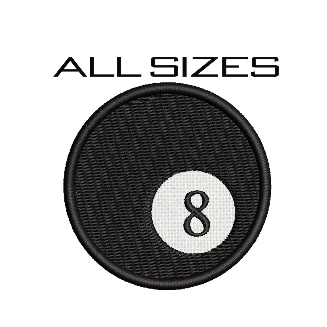 Billiard's 8-ball Patch Embroidered Iron-on/sew-on Custom Applique Vest ...