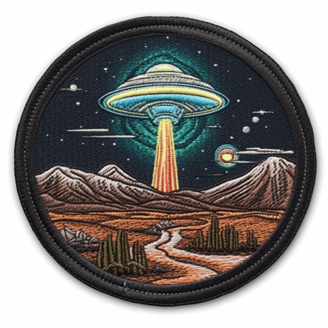 UFO Patch Embroidered Iron-on/sew-on Custom Applique for Vest Jacket ...