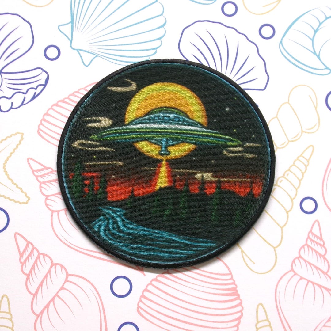 UFO Patch Iron-on/sew-on Applique for Vest Jacket Clothing Backpack ...