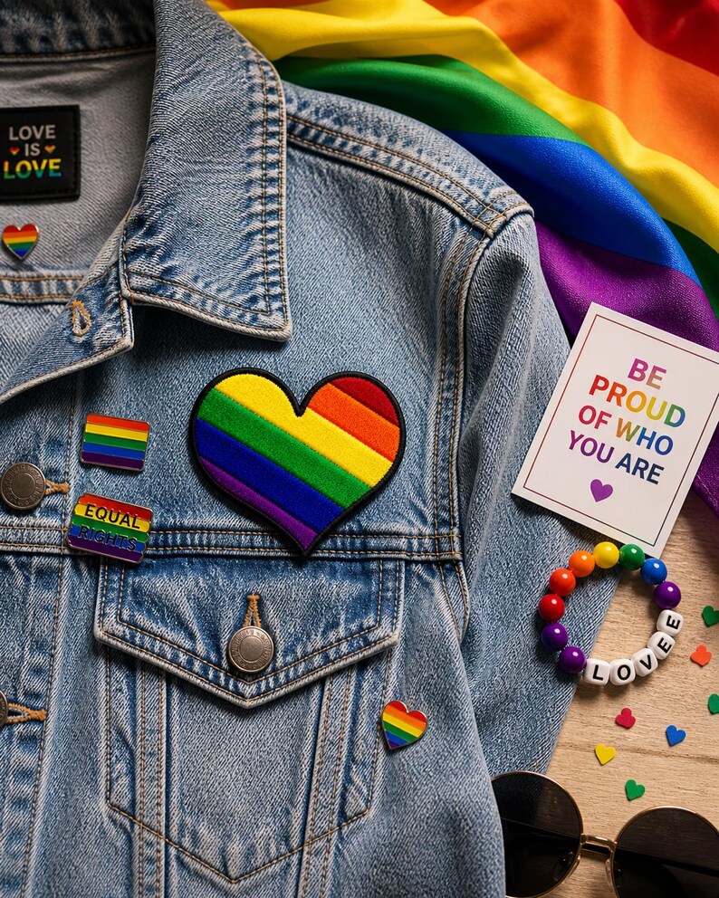 Gay Pride Heart Patch/iron-on Patch/love is Love/gay Rights/equal ...