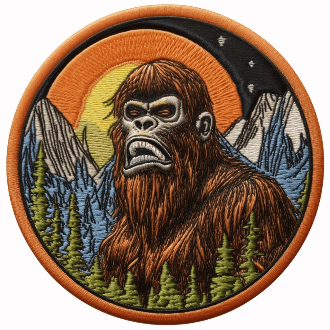 Bigfoot Patch Iron-on/sew-on Custom DIY Applique for Vest Jacket Denim ...