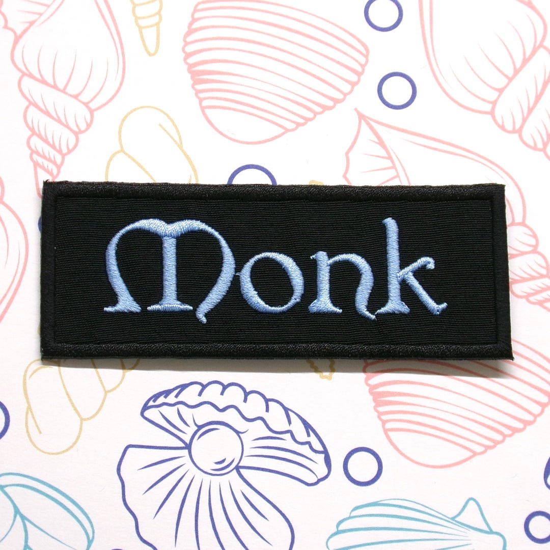 Monk Patch Character Classes 4" Embroidered Iron-on Applique for ...