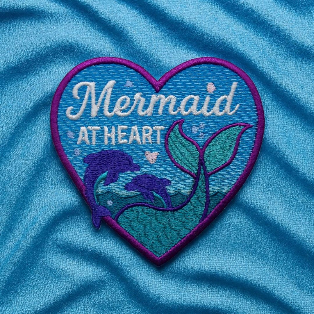 Mermaid at Heart Patch/iron-on Patch/beach Vibes/coconut Girl Fun ...