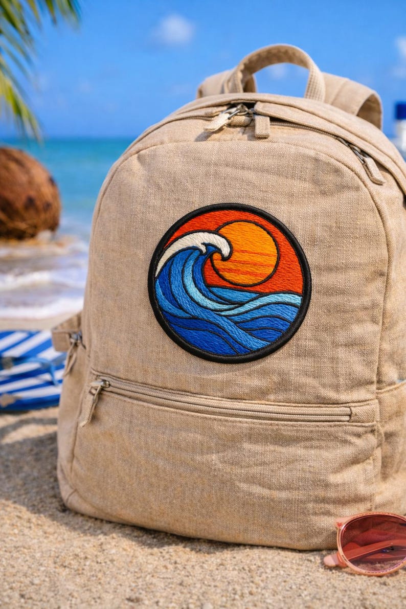 Wave Patch/iron-on Patch/simple Beach Gift/coconut Girl Fun Vacation ...