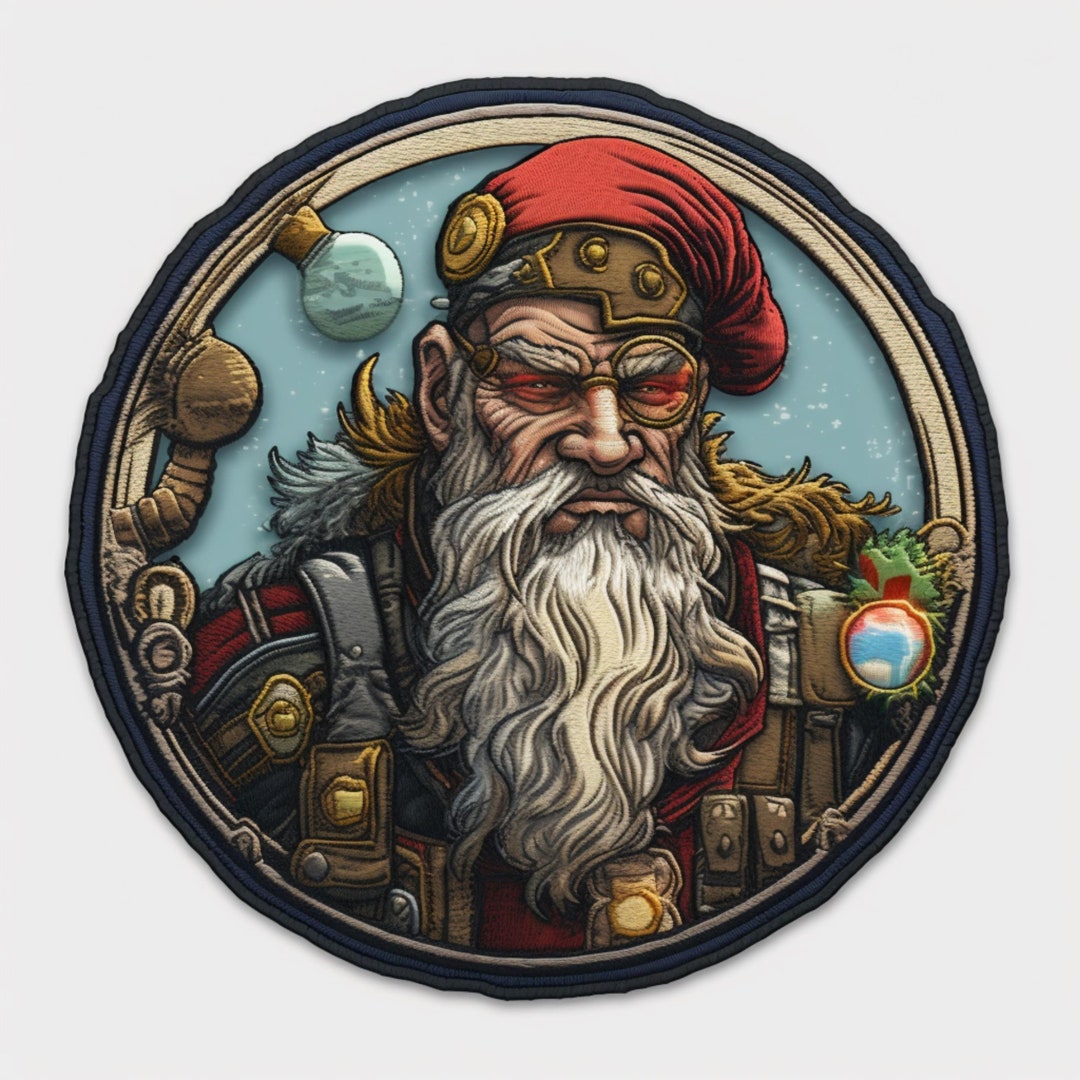 Santa Claus Patch Embroidered Iron-on/sew-on Custom Applique - Etsy
