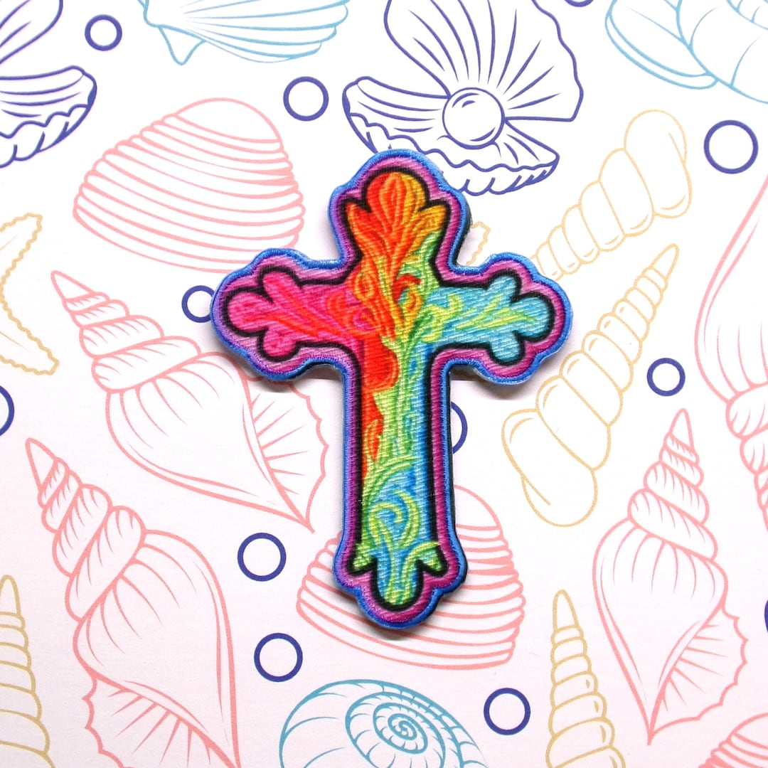 Christian Cross Patch Iron-on/sew-on Applique for Jacket Backpack ...