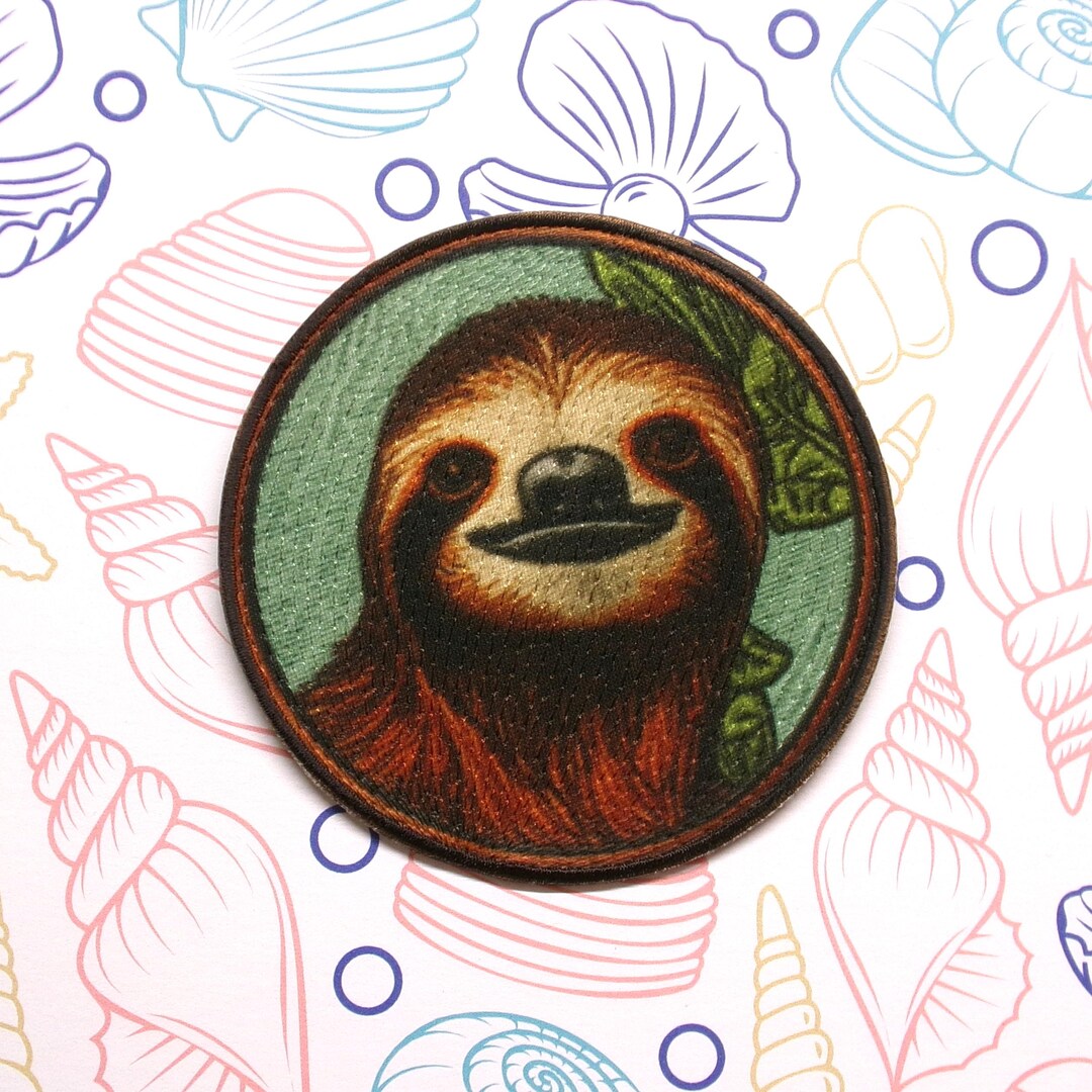 Sloth Patch Iron-on/sew-on Applique for Vest Jacket Clothes Backpack ...