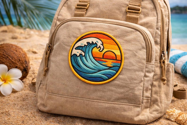Ocean Wave Patch/iron on Patch/simple Beach Gift/coconut Girl Fun ...