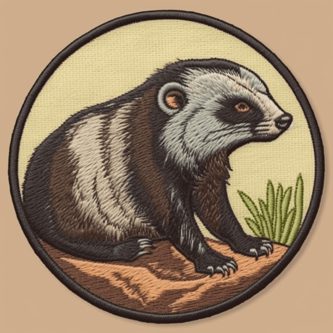 Iron-on Honey Badger Patch/sew-on Applique Clothing & Backpacks ...