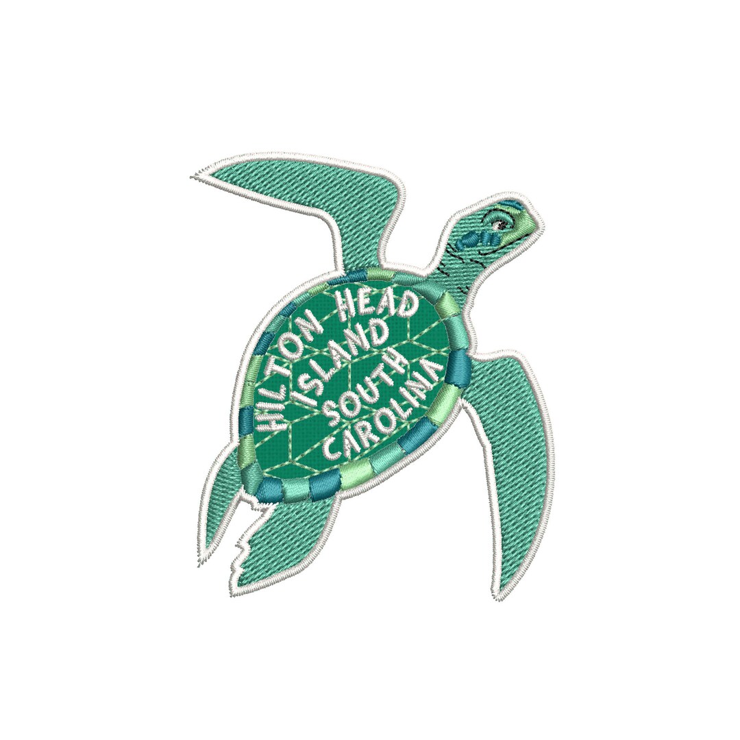 Sea Turtle Patch Hilton Head Island SC ocean Iron on - Etsy