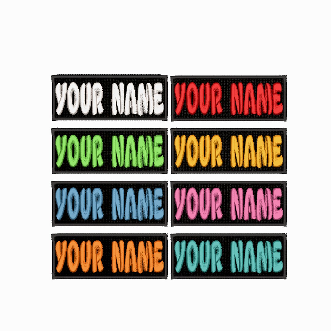 Name Patch Custom Your Name Personalized Tag Embroidered DIY Iron-on ...