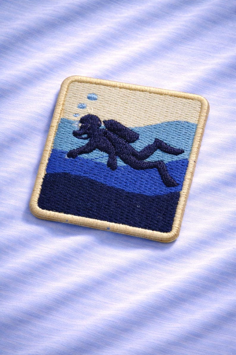 Scuba Diver Patch/iron-on Patch/retro Beach Patch/sew-on Applique for ...