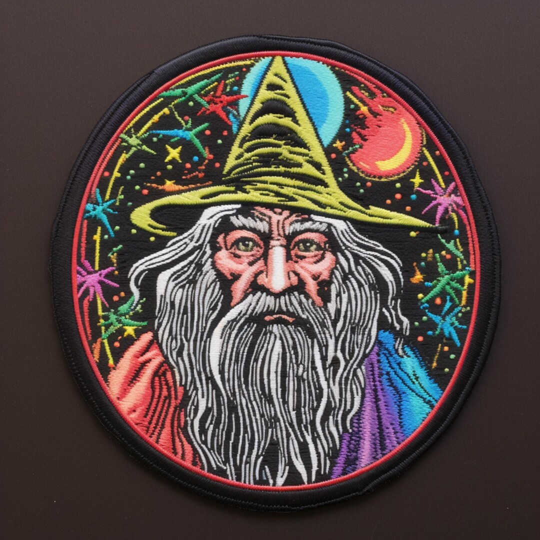 Wizard Patch Iron-on/sew-on Custom Applique Vest Jacket Denim Clothing ...