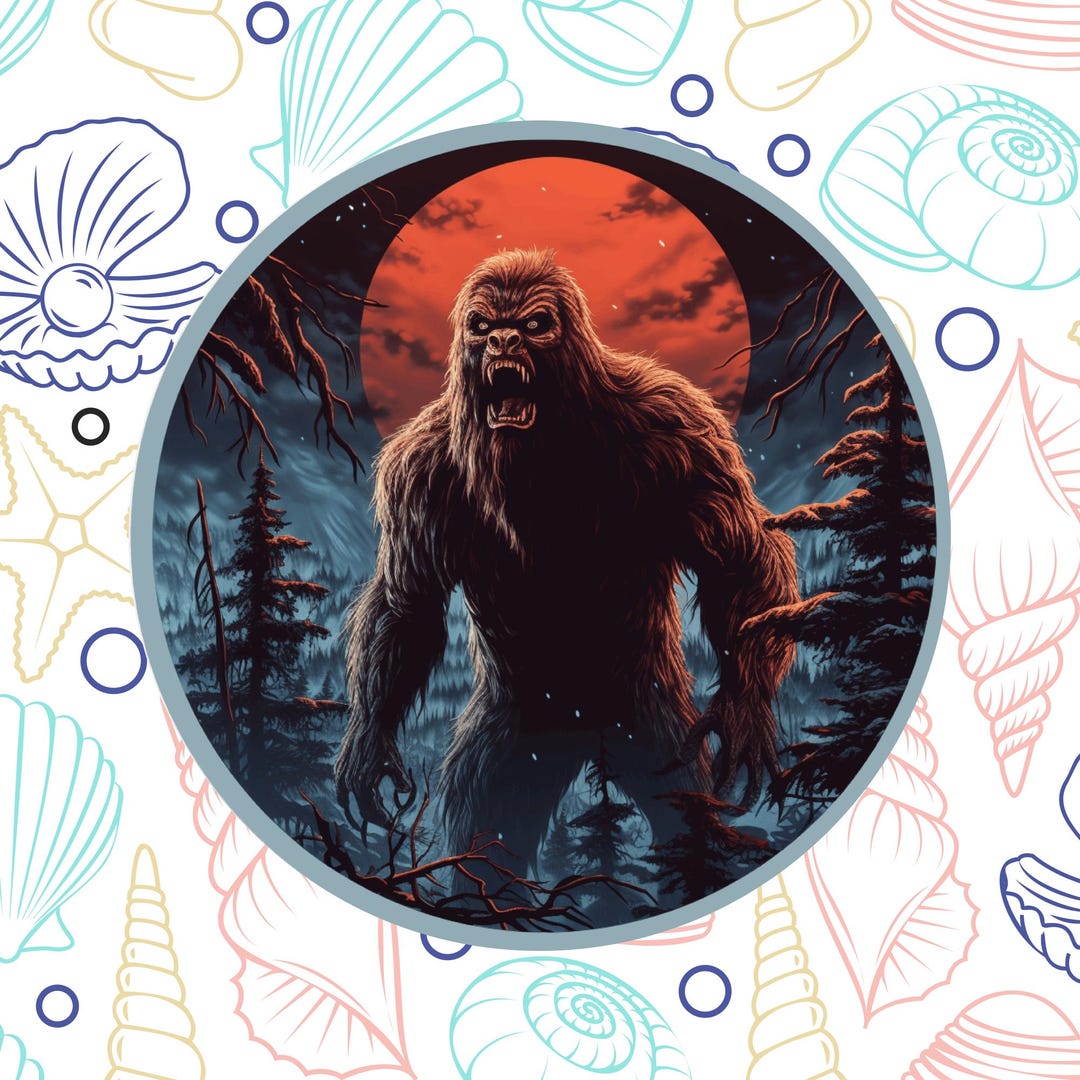 Bigfoot Sticker Decal, Waterproof Vinyl Cryptid Sticker, Water Bottle ...