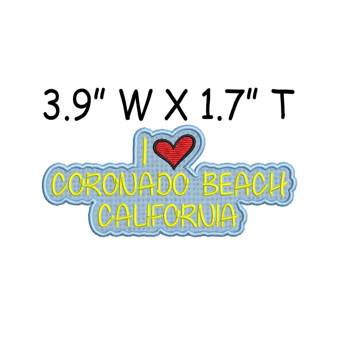 I Love Coronado Beach Patch Embroidered Iron-on/sew-on Custom Applique ...