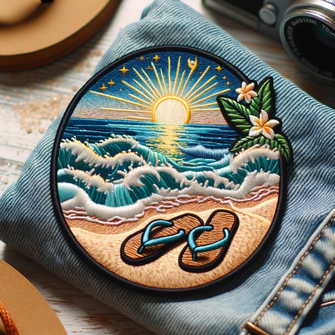 Flip Flop Patch Iron-on/sew-on Custom Applique Vest Jacket Denim ...