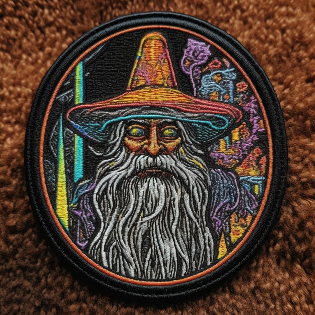 Wizard Patch Iron-on/sew-on Custom Applique Vest Jacket Denim Clothing ...