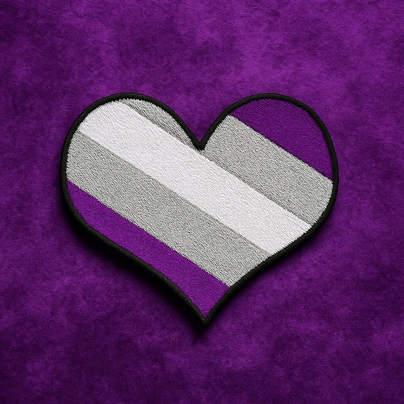 Asexual Heart Patch/iron-on Patch/lgbtq Patch/embroidered Sew-on ...