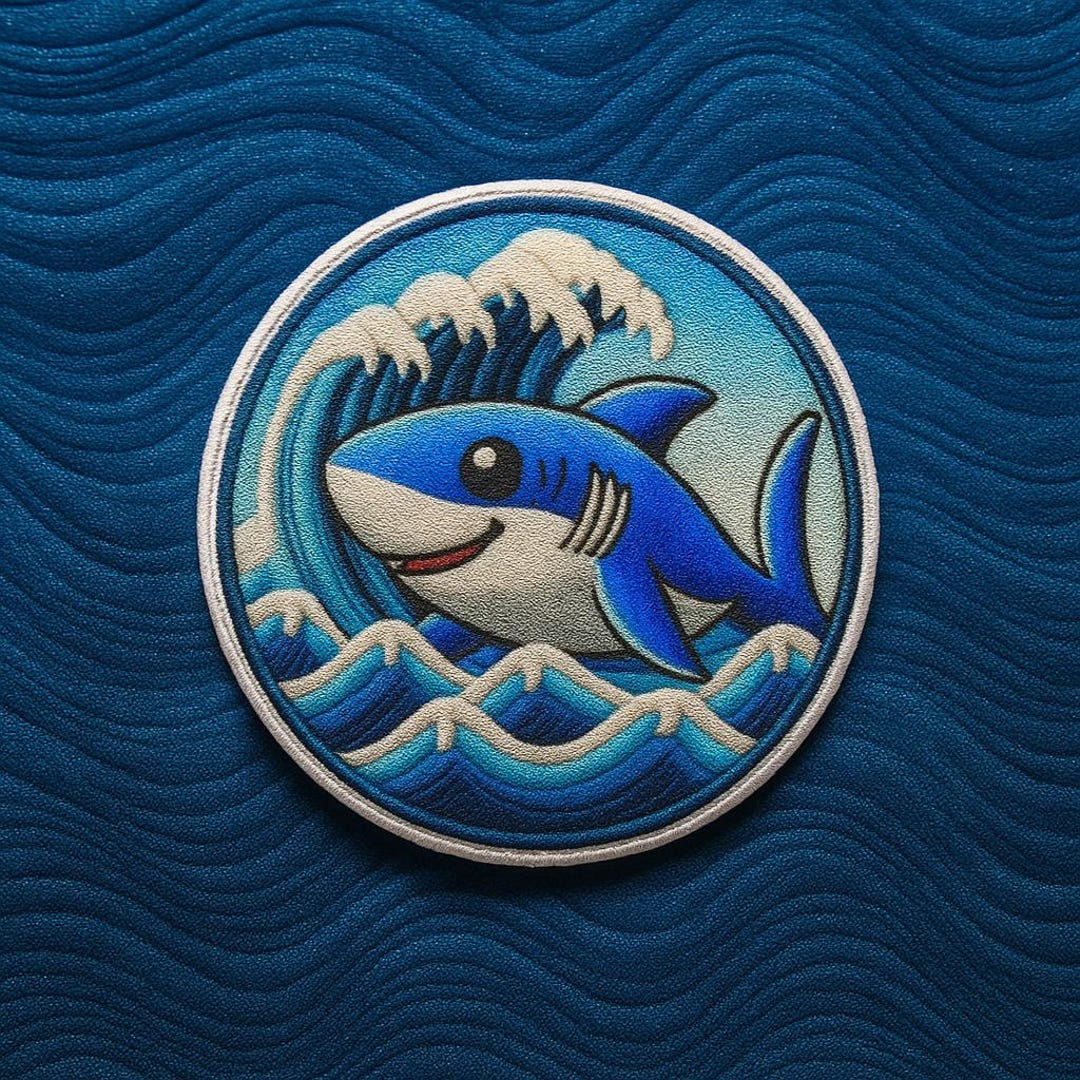Cute Baby Shark Patch/iron-on Patch/kids Patch/sew-on Applique for ...