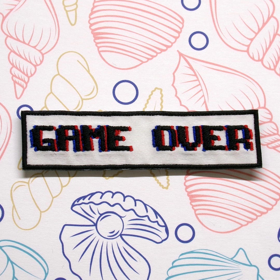 Game Over Patch - Glitch Patch Embroidered Iron-on/sew-on Applique for ...