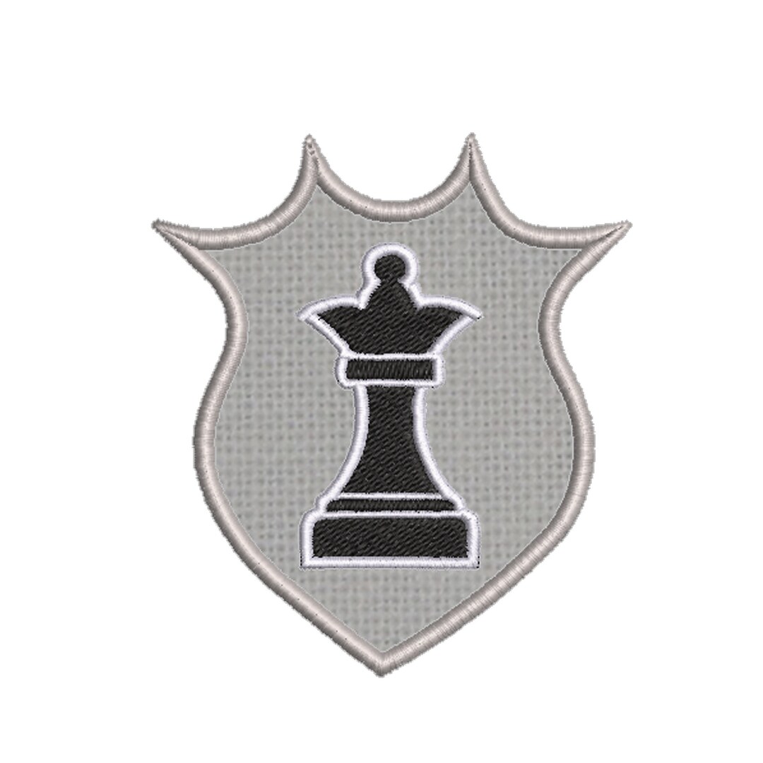 Black Queen Chess Piece Patch Embroidered Iron-on/sew-on Custom ...