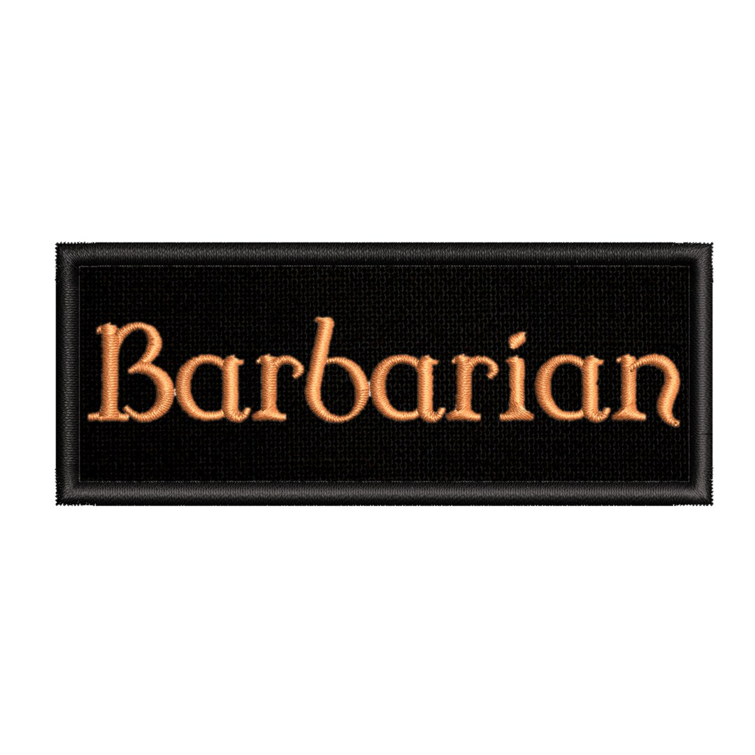 Barbarian Patch Character Classes Dnd Tabletop Gaming 4x1.5 Embroidered ...