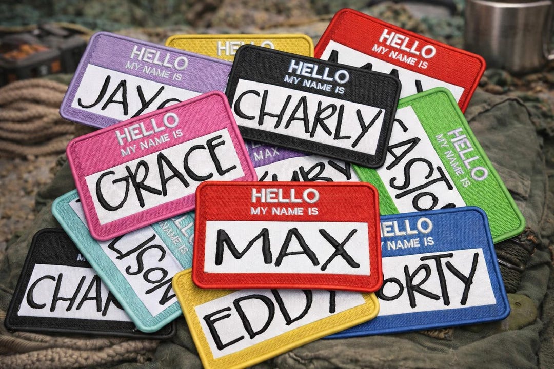 Hello My Name is Custom Patch Name Patch Personalized Name Patch Name ...