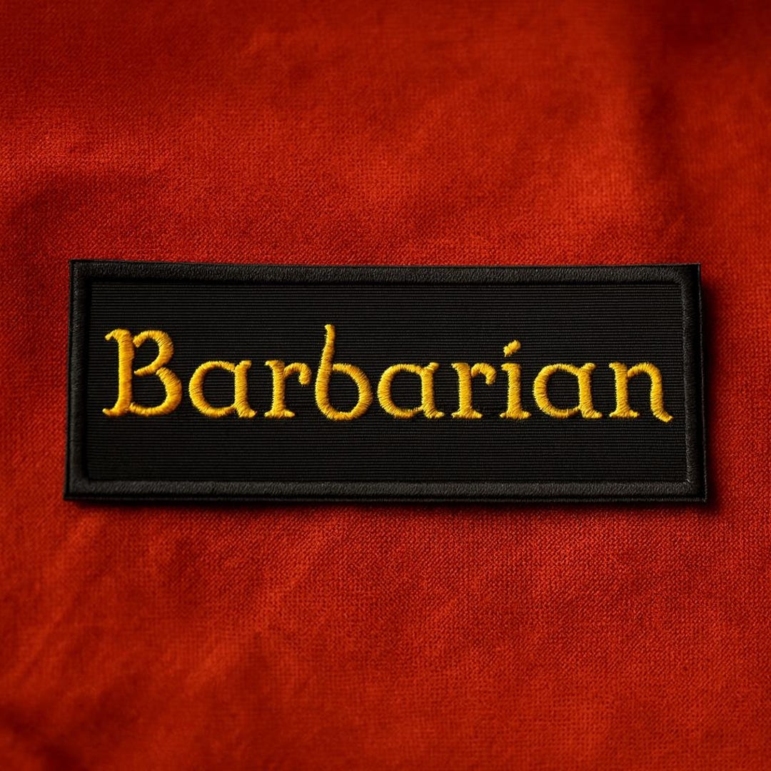 Barbarian Patch/iron-on Patch/retro Patch/embroidered Sew-on Applique ...