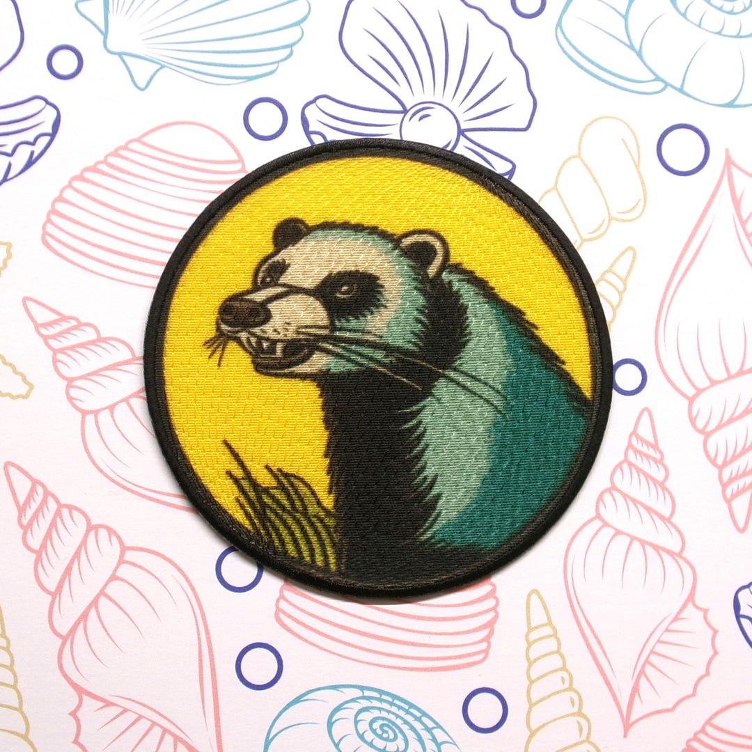 Honey Badger Patch Iron-on/sew-on Custom Applique Vest Jacket Denim ...
