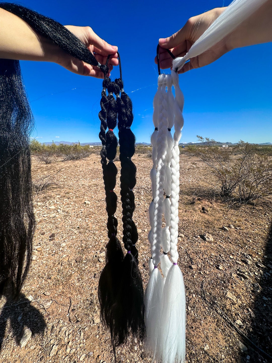 Yin & Yang Pigtail Braid Extensions - Etsy