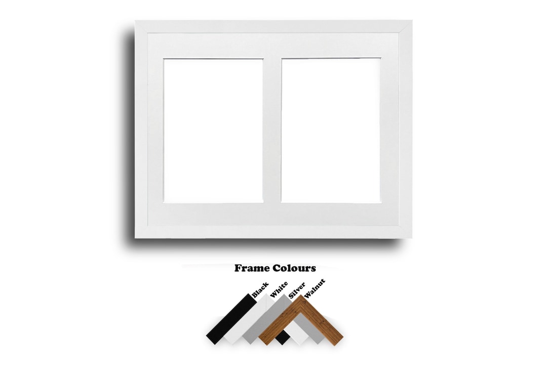 Frames With Multi Aperture Mount - MDF 20MM White Colour Photo Frame ...