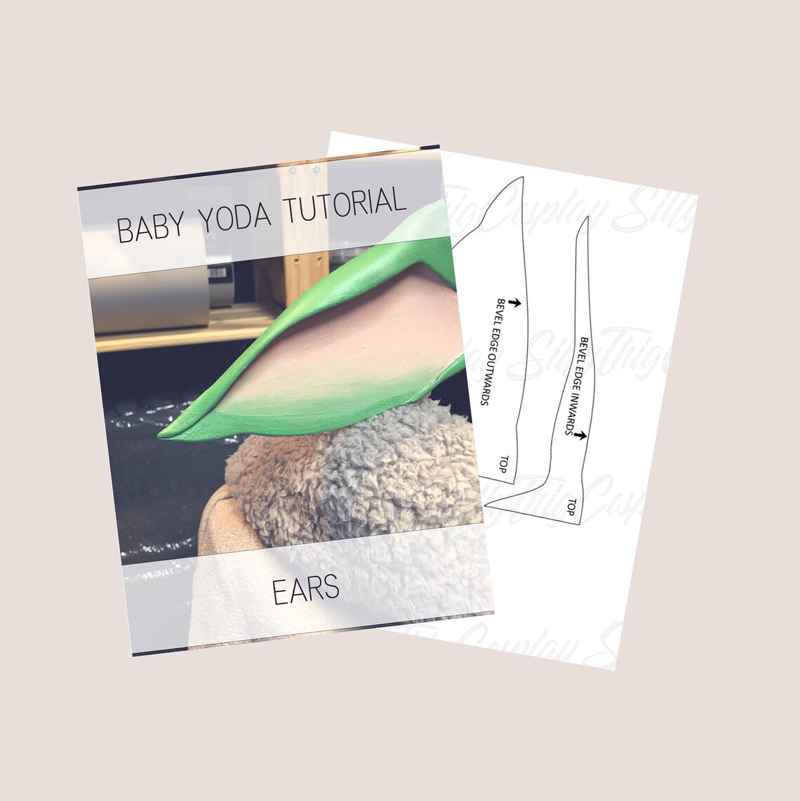 Baby Yoda Tutorial and Pattern (ears Only) | Cosplay Accessories ...