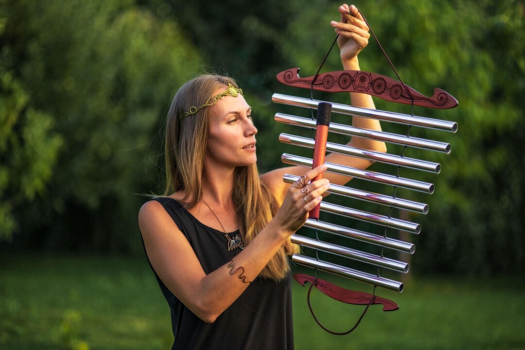 Chimes Divya Fire Sound Healing Peace Bells Solfeggio Pipes Tube ...