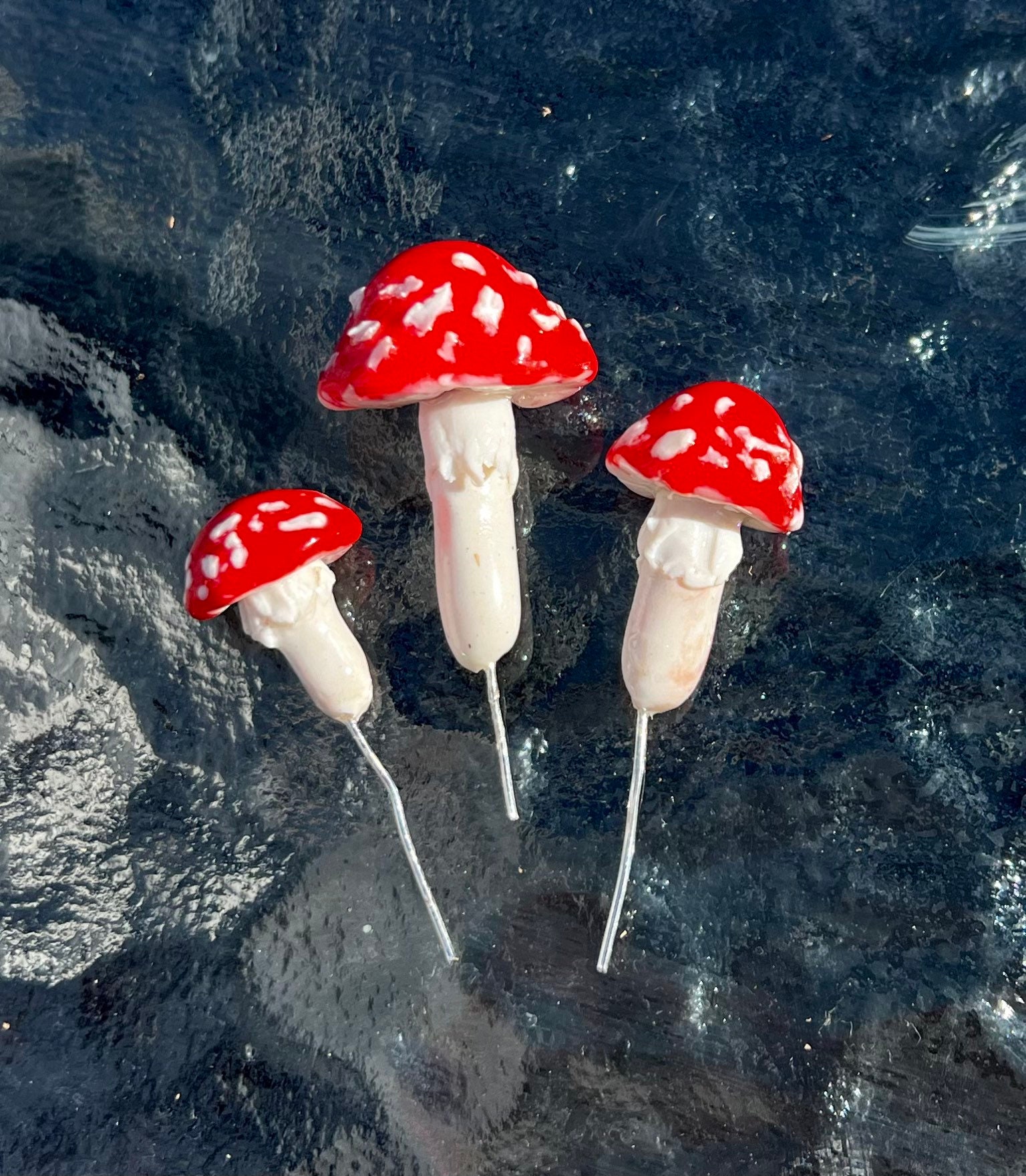 Miniature Clay Toadstool Mushrooms - Etsy