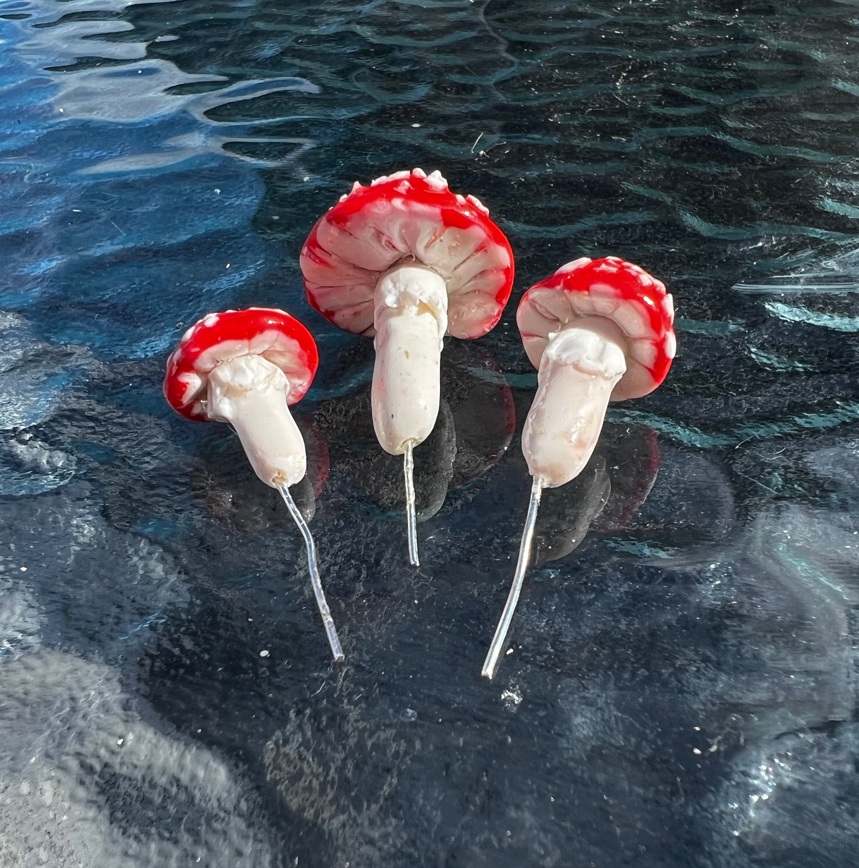 Miniature Clay Toadstool Mushrooms - Etsy