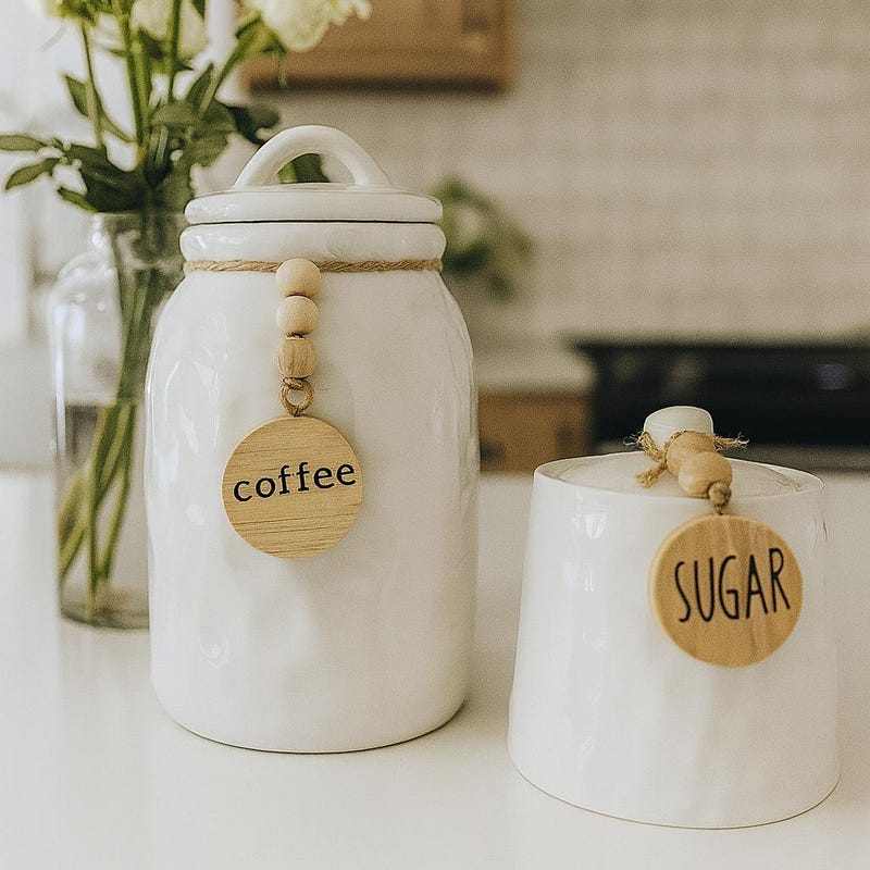 Sugar and Salt Jar Set - Etsy