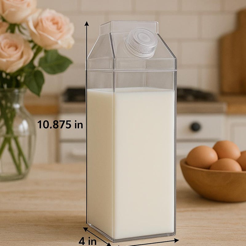 Clear Milk Bottle - Etsy