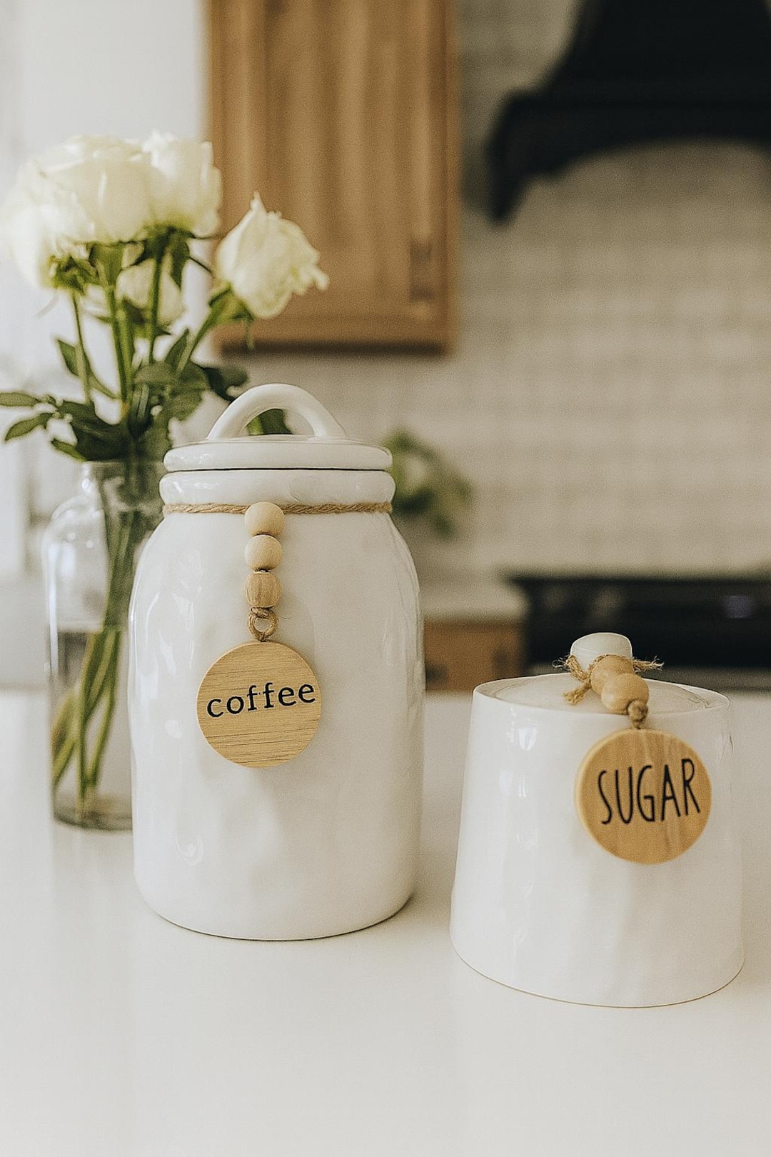 Farmhouse Canister Set Coffee & Sugar Jar Set or Tea Sugar Jar Set ...