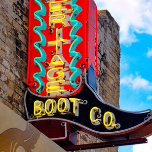 Neon Cowboy Boot Sign - Etsy